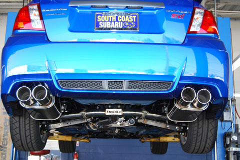 Invidia 11-14 Subaru WRX/STI Sedan Q300 Quad Rolled S.S.Tips Cat-back ...